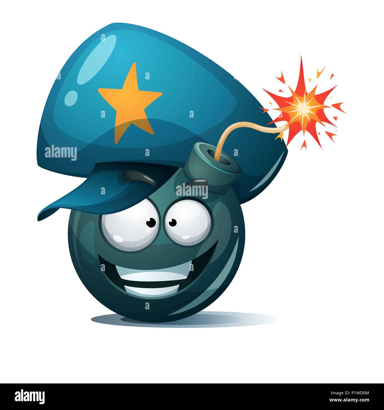 Emoji emoticon smiley face police hi-res stock photography and images ...