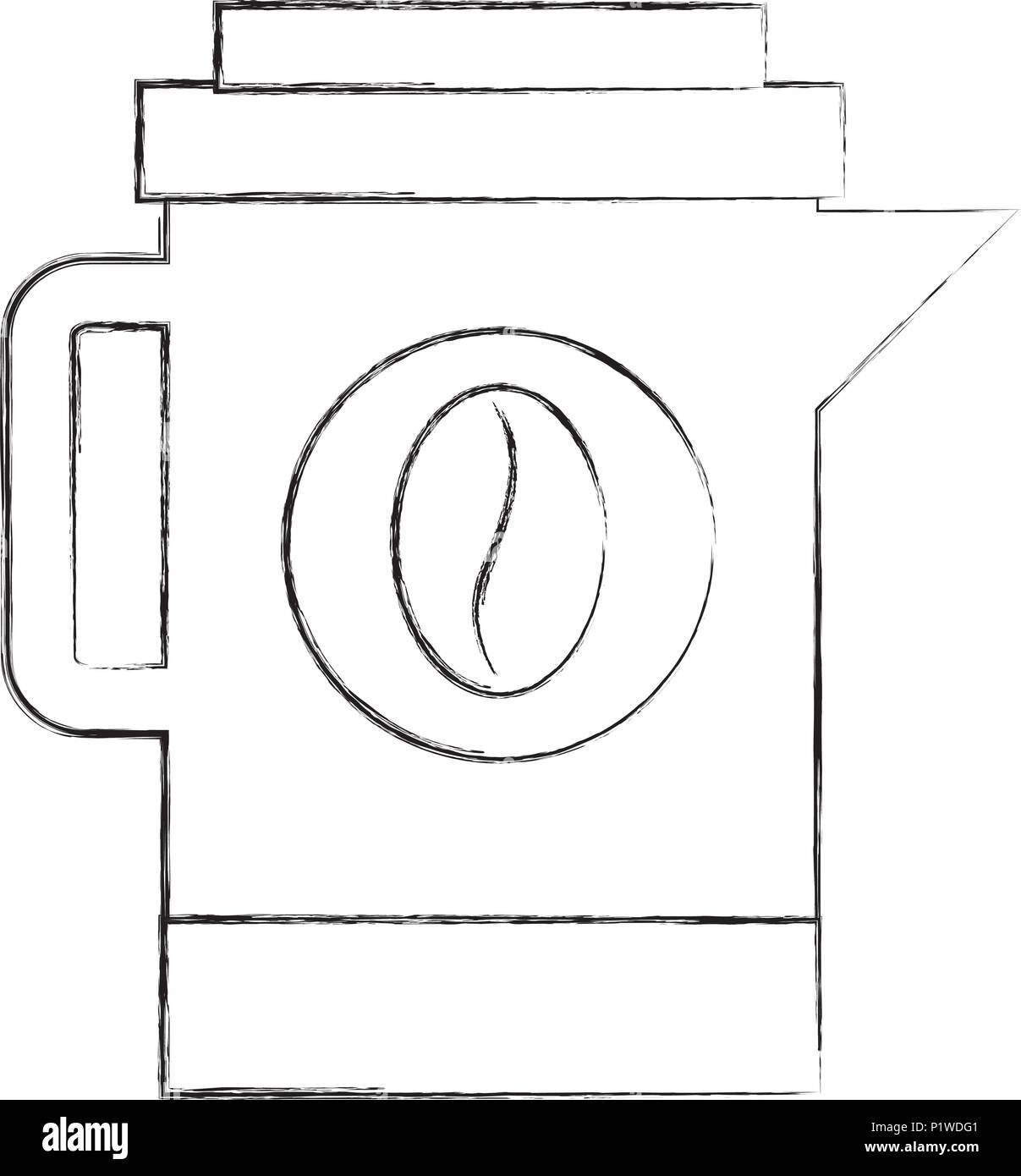 Italian coffee maker beans Stock Vector Images - Alamy