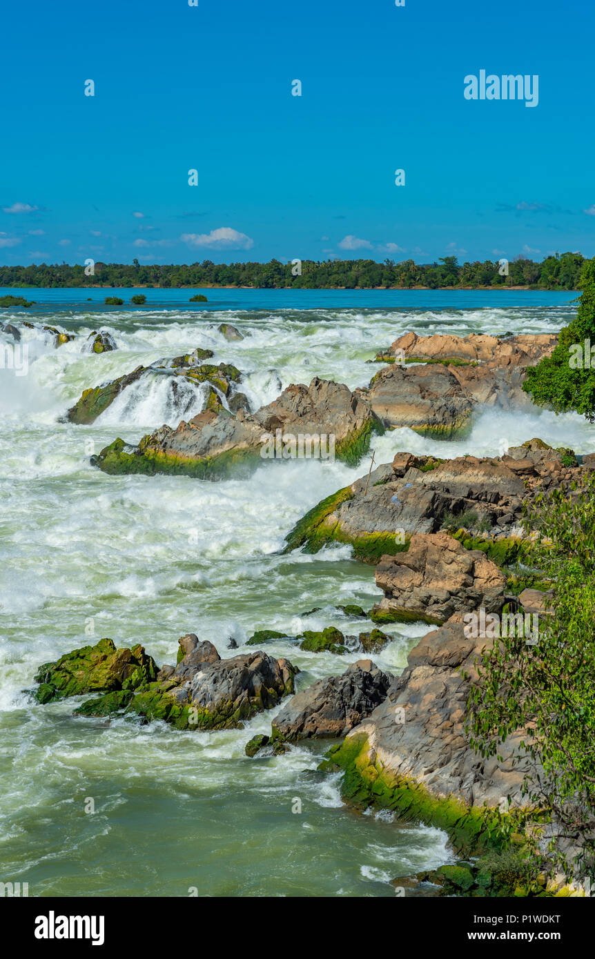 Beautiful waterfall in Laos Stock Photo - Alamy