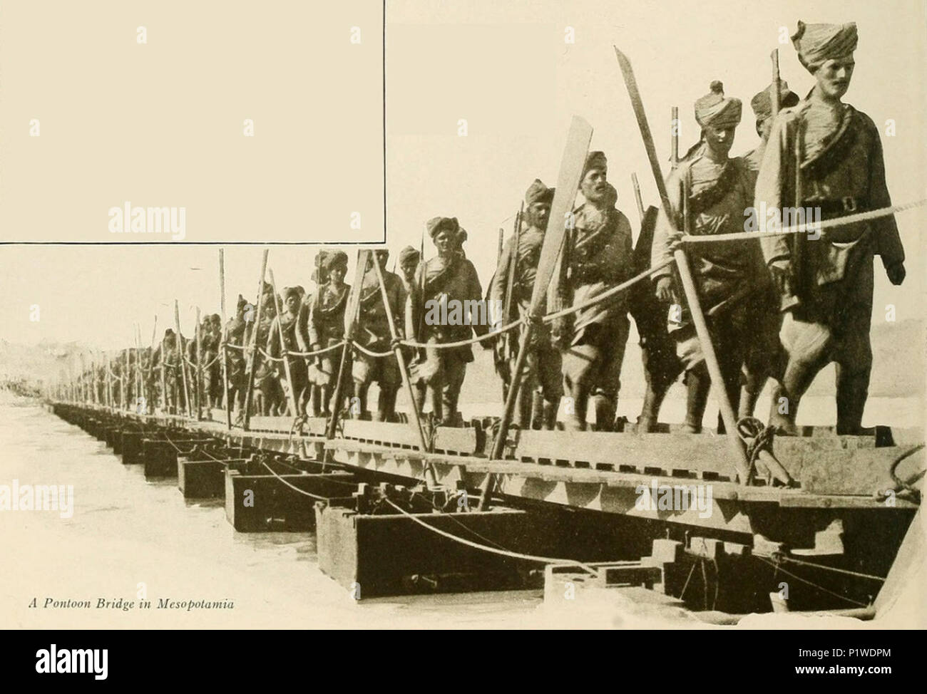 (1919) pic33 - A Pontoon Bridge in Mesopotamia Stock Photo - Alamy