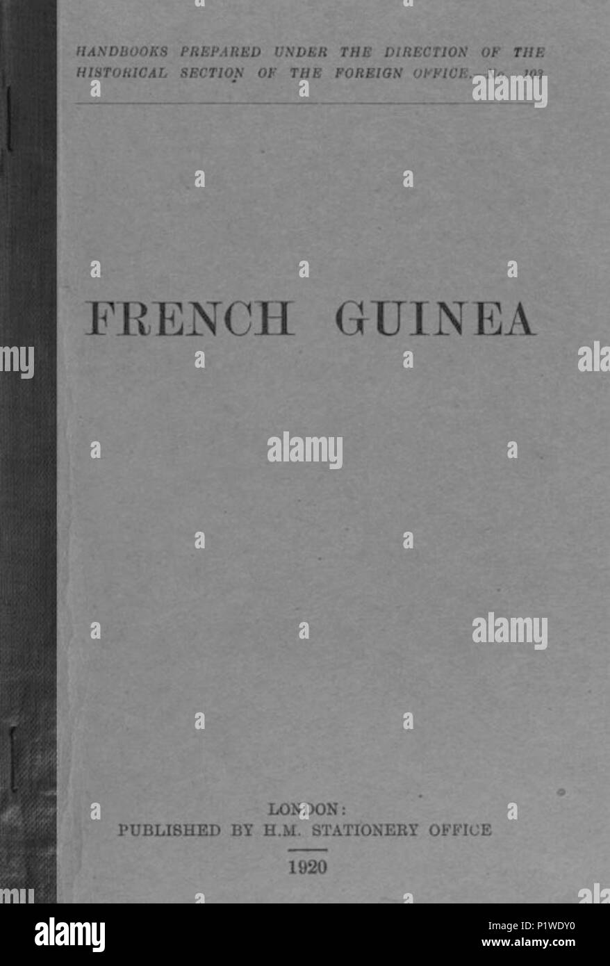 (1920) Handbook FRENCH GUINEA Stock Photo - Alamy