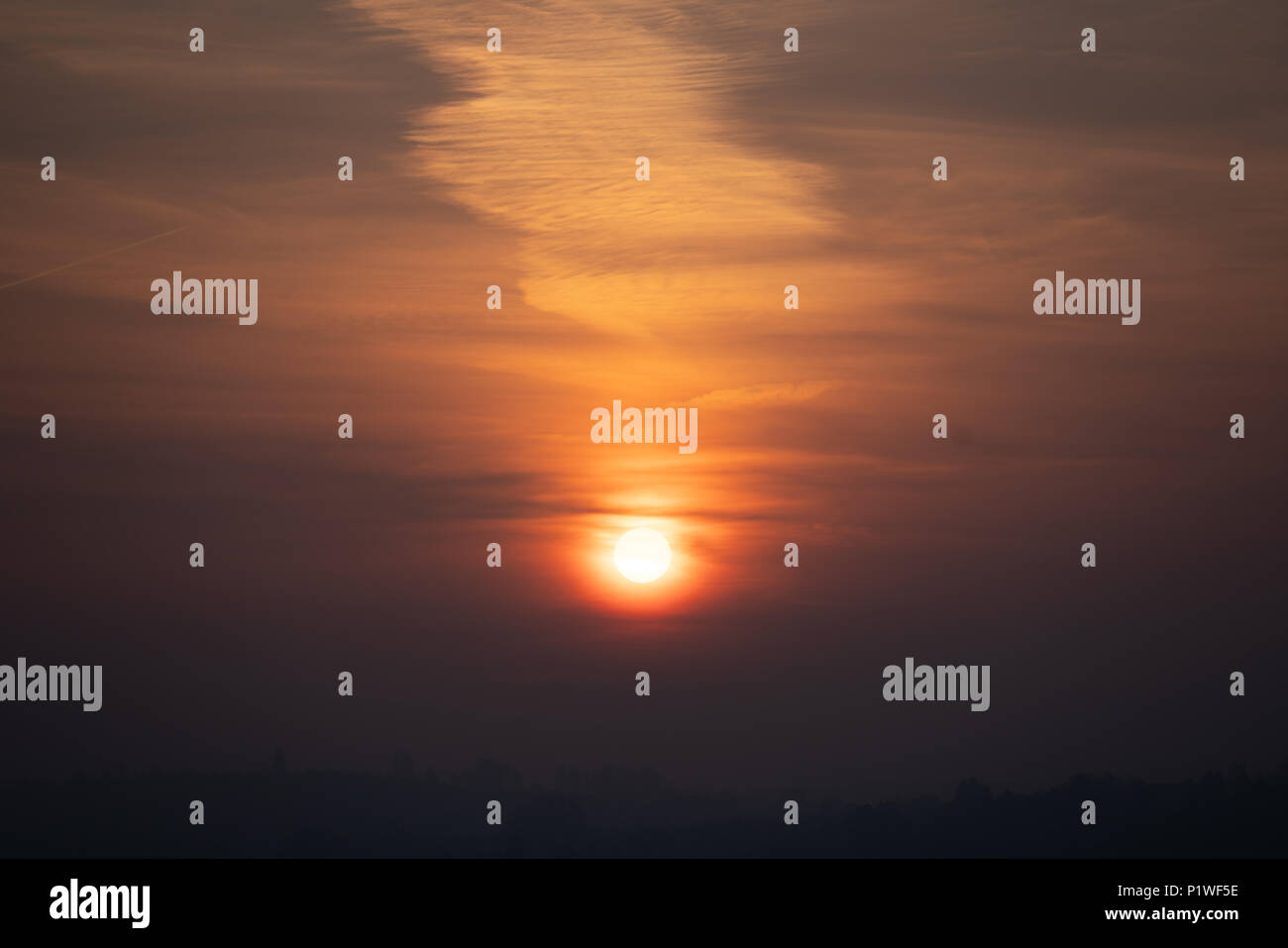 Sunset sky background Stock Photo - Alamy