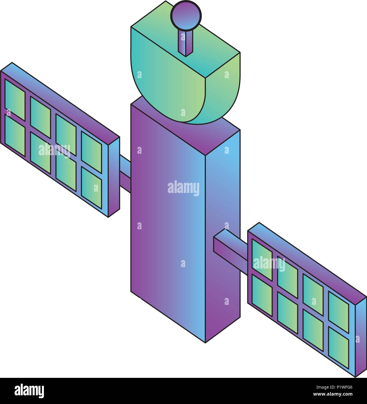 Isometric view earth satellite hi-res stock photography and images - Alamy