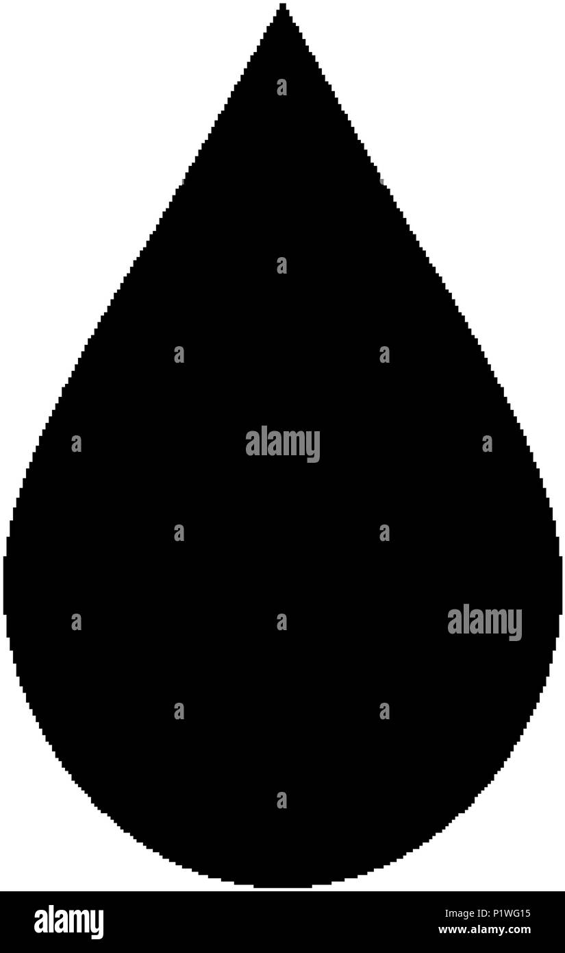 Simple black drop isolated icon flat illustration Stock Vector Image ...