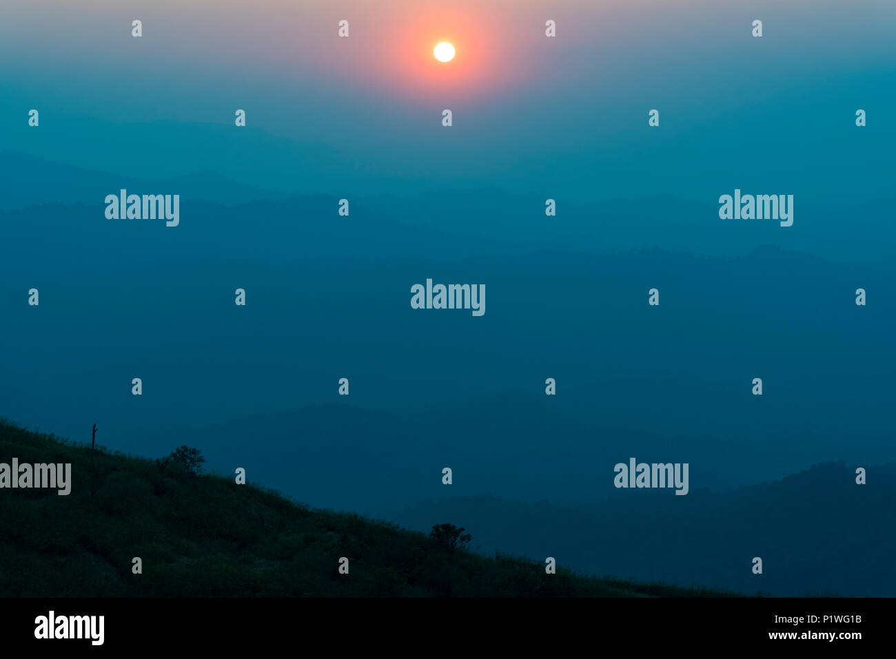 Abstract misty mountain layers hi-res stock photography and images - Alamy