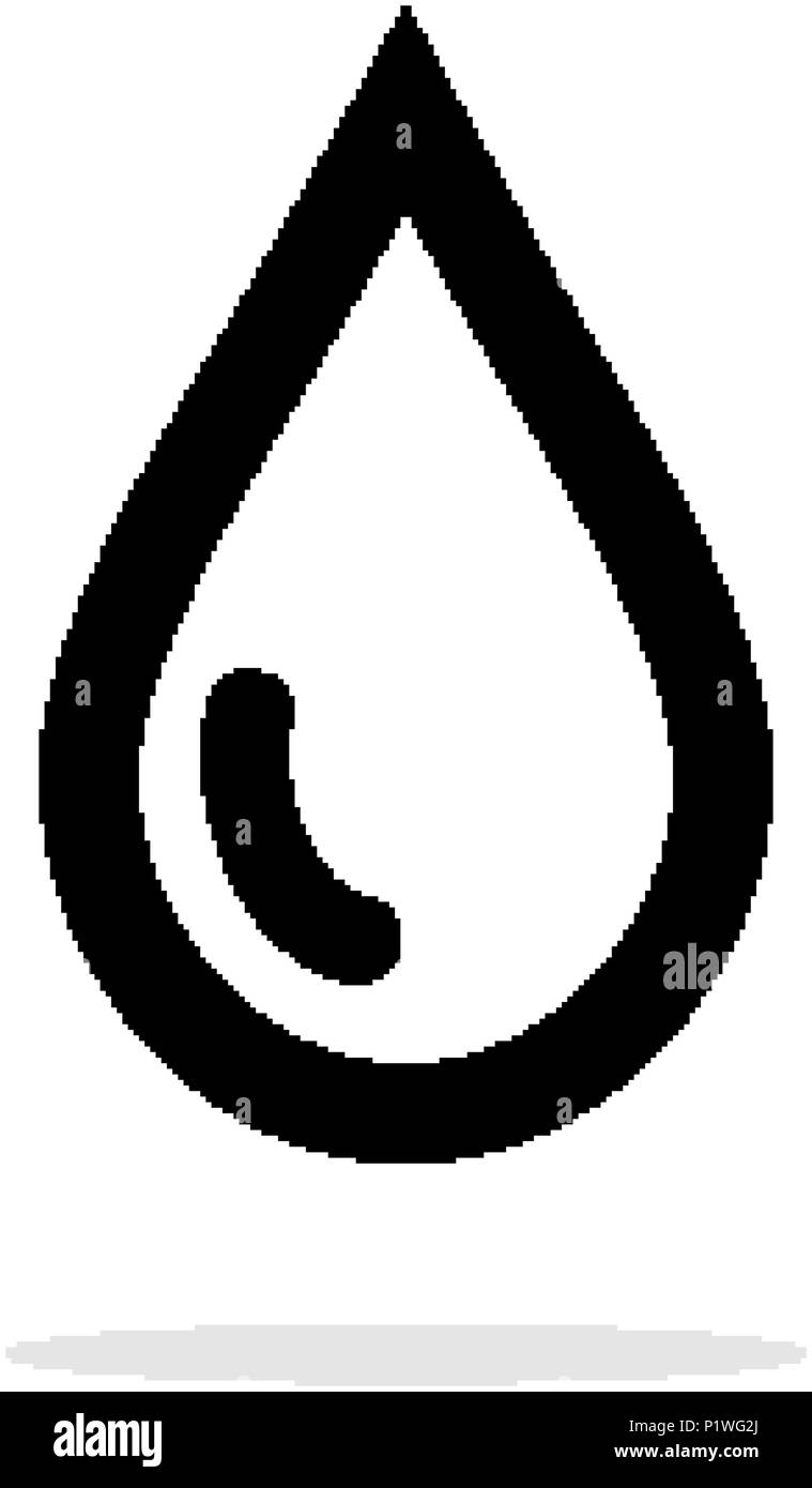 Simple bold outline drop icon flat illustration Stock Vector Image ...