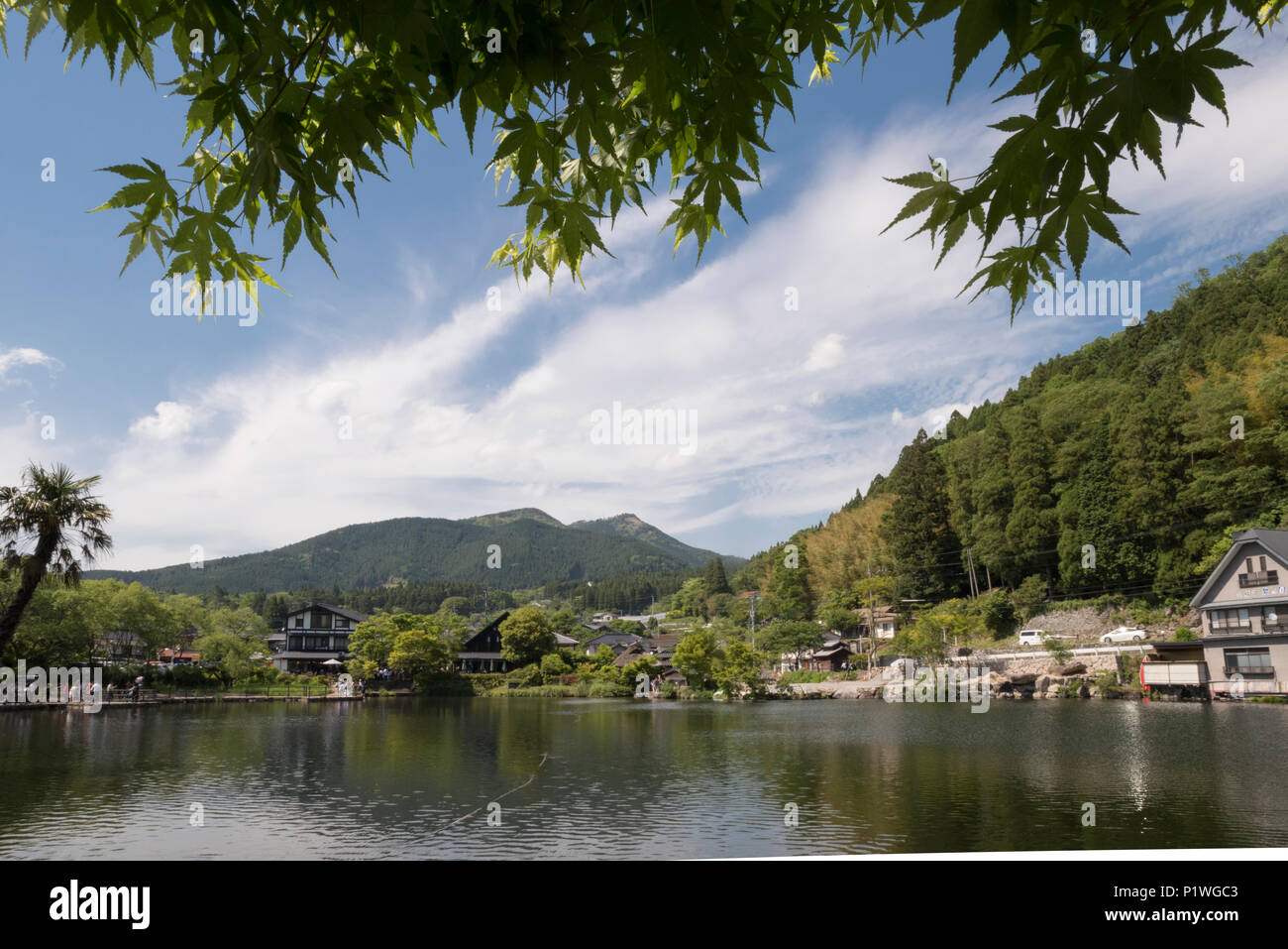 Kinrinko Lake at Yufuin Onsen Resort, Oita, Kyushu, Japan Stock Photo ...