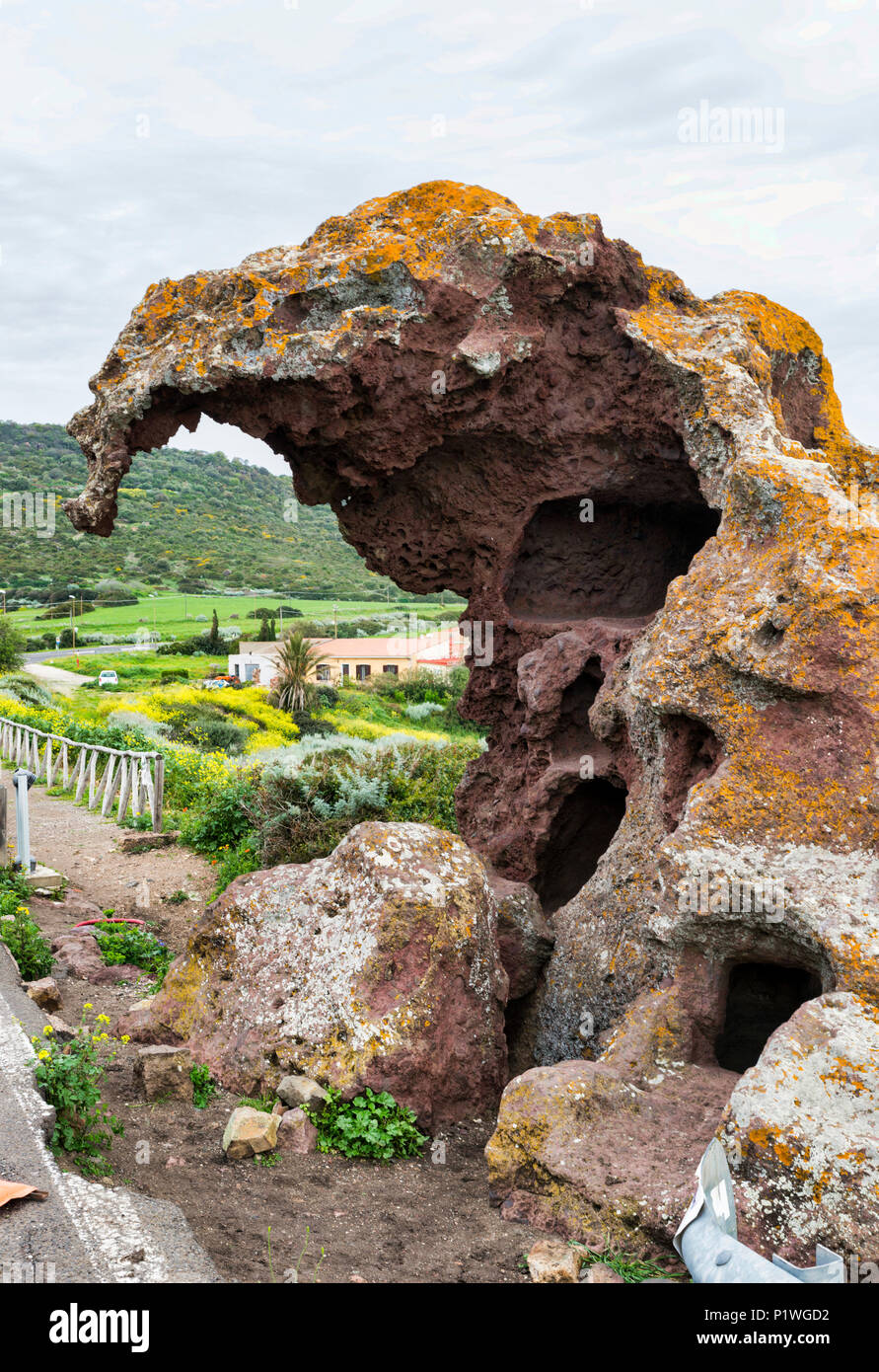 the elephant rock on sardinia island Stock Photo - Alamy