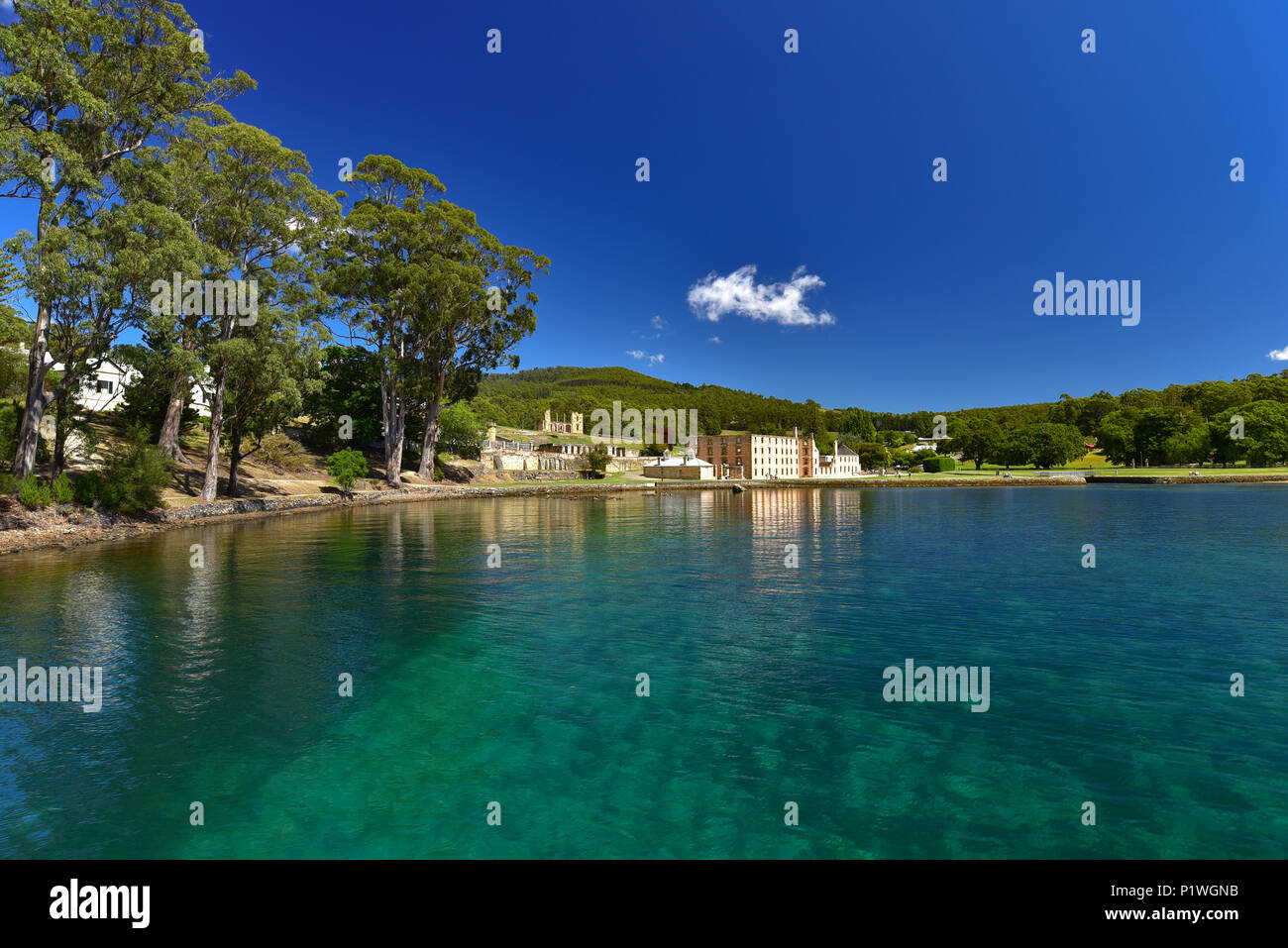 View of Port Arthur Historic Site and sea in Tasmania, Australia Stock ...