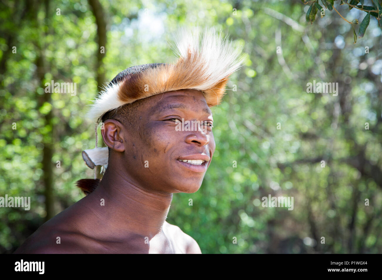 Lesedi Cultural Village, SOUTH AFRICA - 4 November 2016: Portrait of a ...