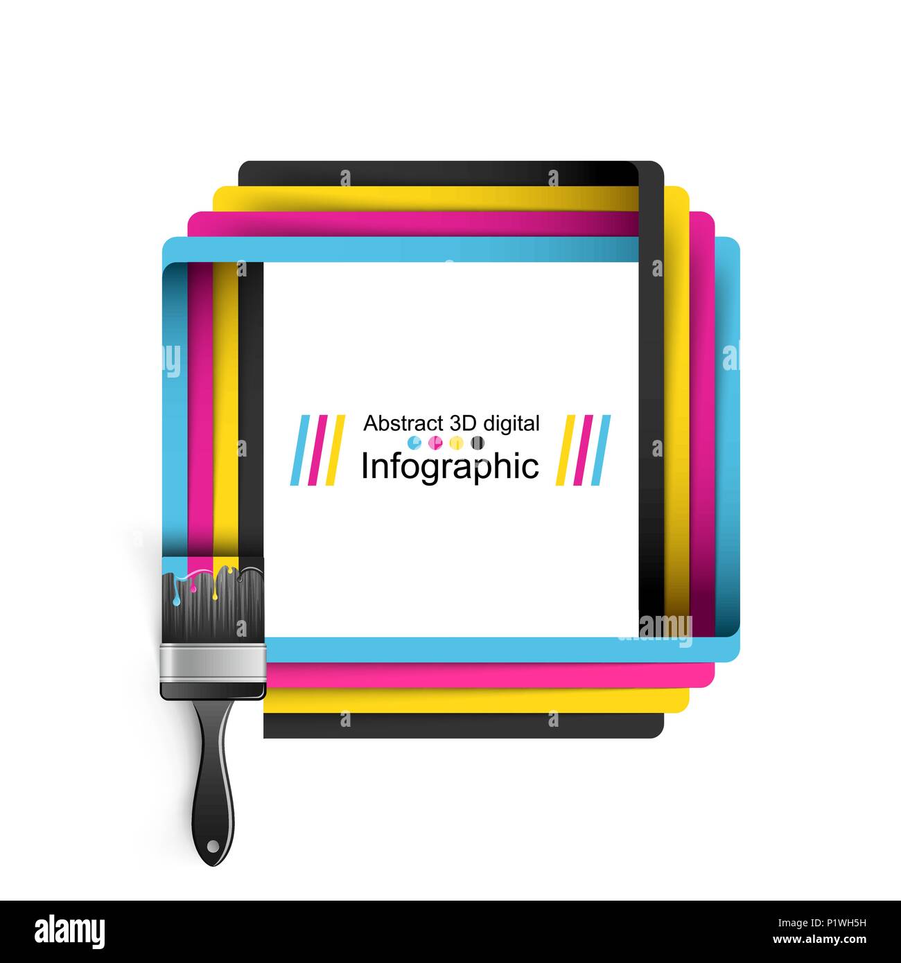 Brush paint CMYK color Stock Vector Image & Art - Alamy