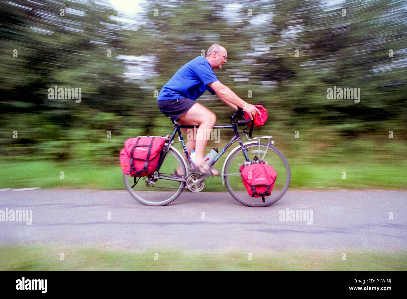 Angus Clarke cycling on the Cuckoo Trail Stock Photo - Alamy