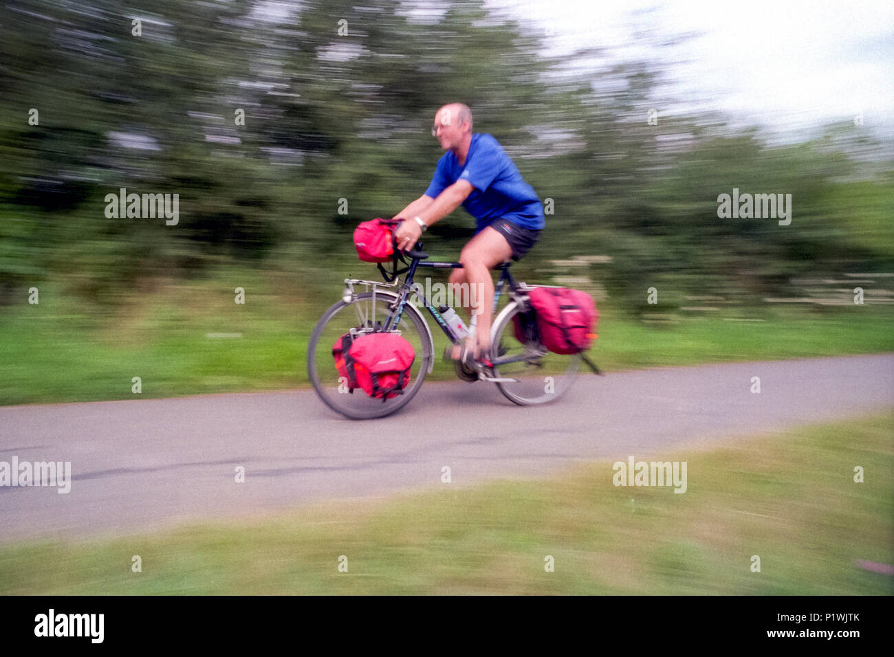 Angus Clarke cycling on the Cuckoo Trail Stock Photo - Alamy