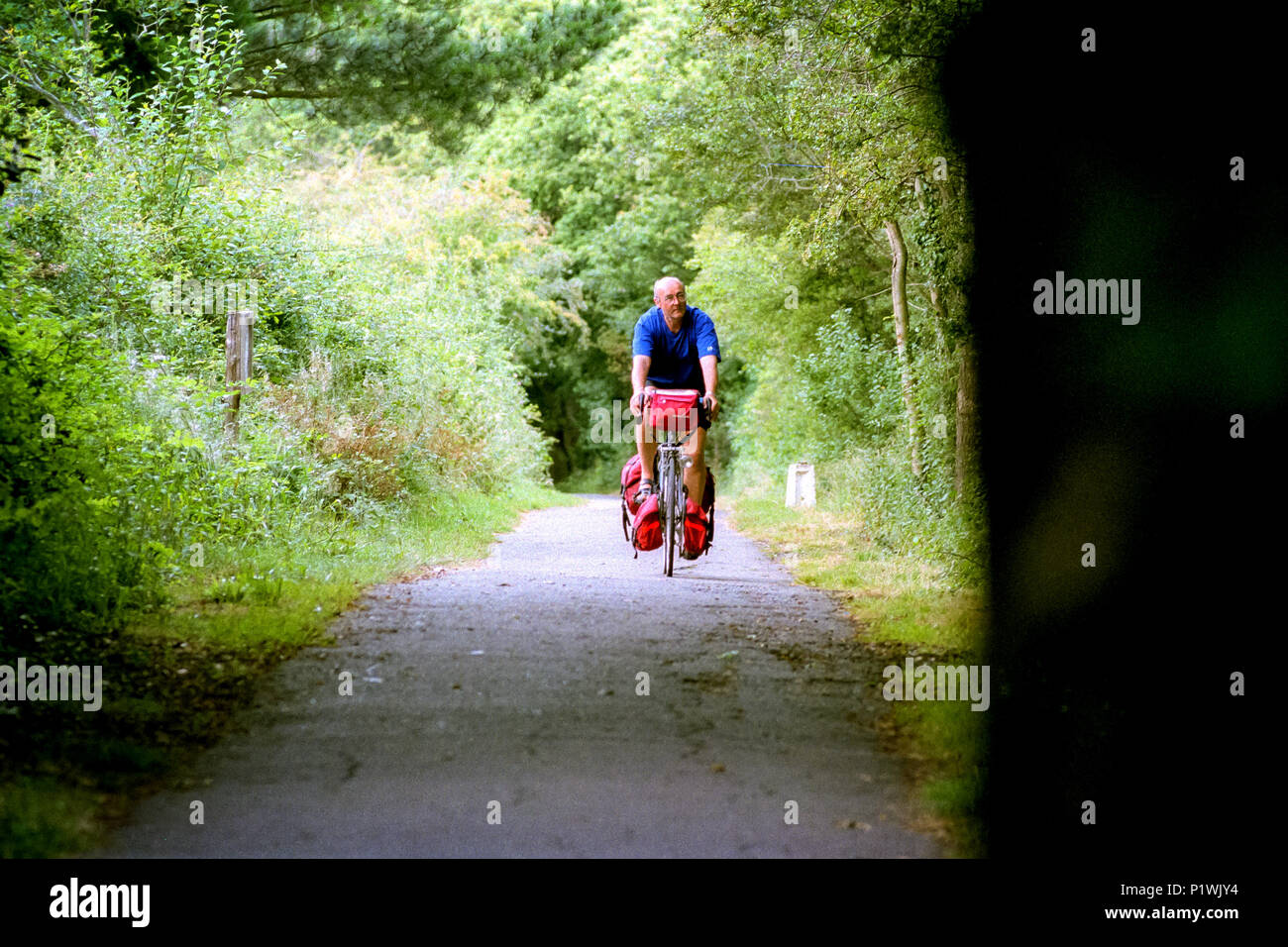 Angus Clarke cycling on the Cuckoo Trail Stock Photo - Alamy