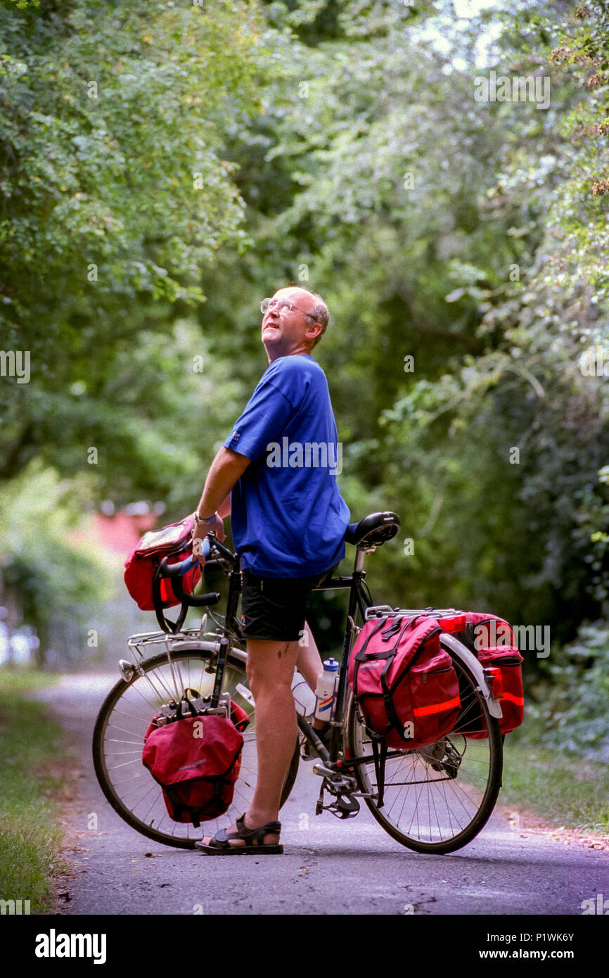 Angus Clarke cycling on the Cuckoo Trail Stock Photo - Alamy