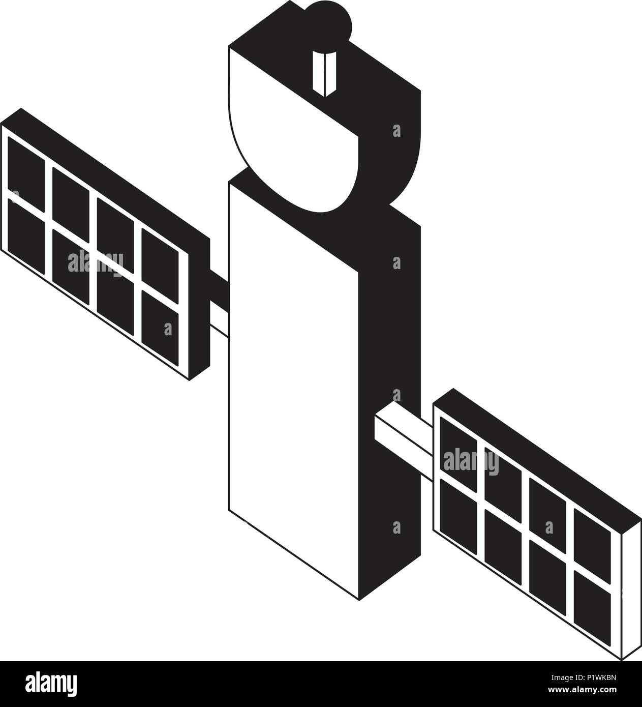 space satellite isometric icon vector illustration design Stock Vector ...