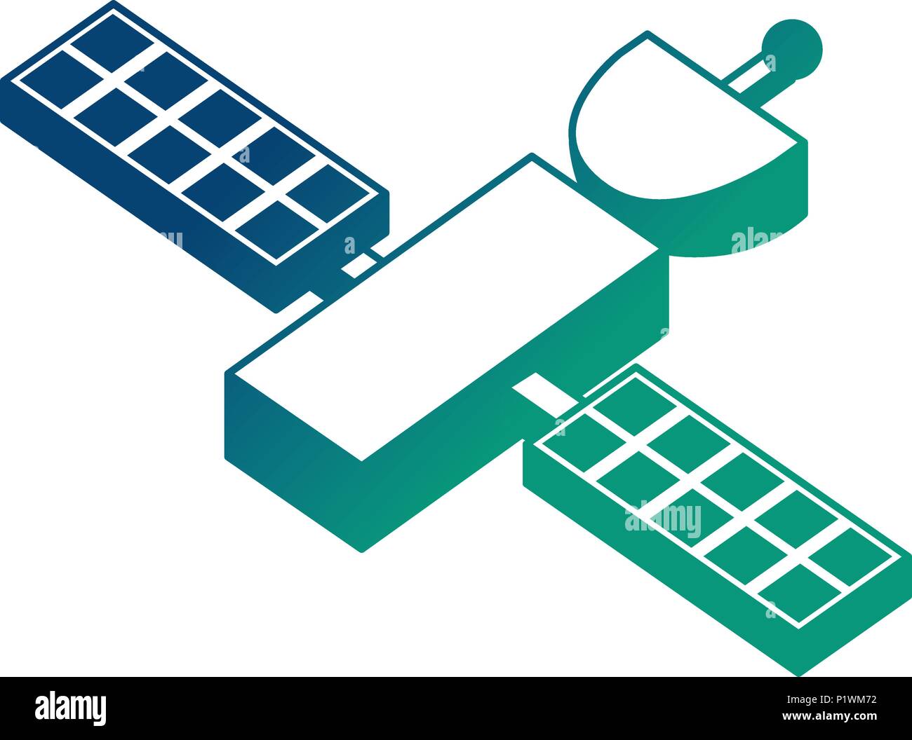 space satellite isometric icon vector illustration design Stock Vector ...