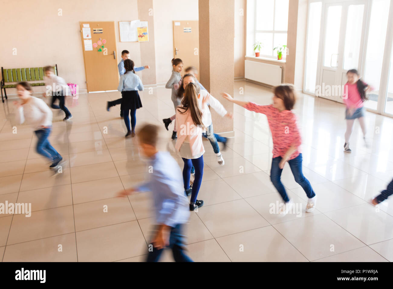 Children during break Stock Photo - Alamy