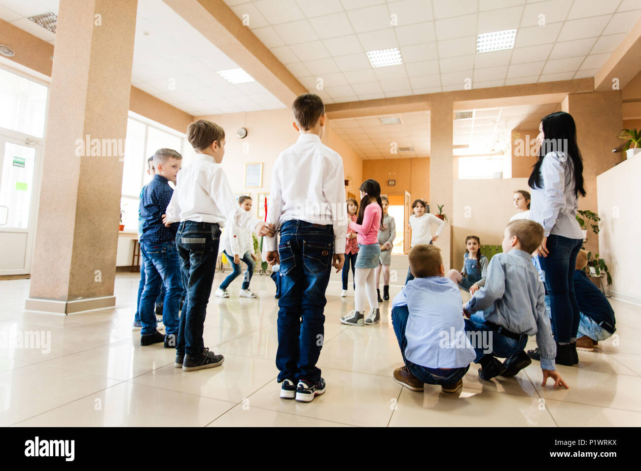 Children during break Stock Photo - Alamy