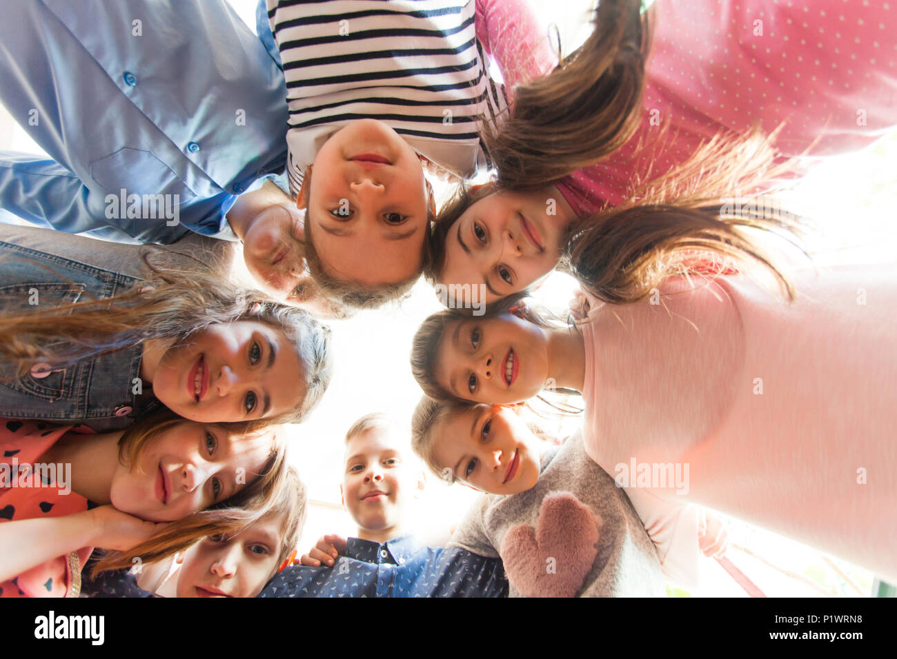Children faces, friendship Stock Photo - Alamy