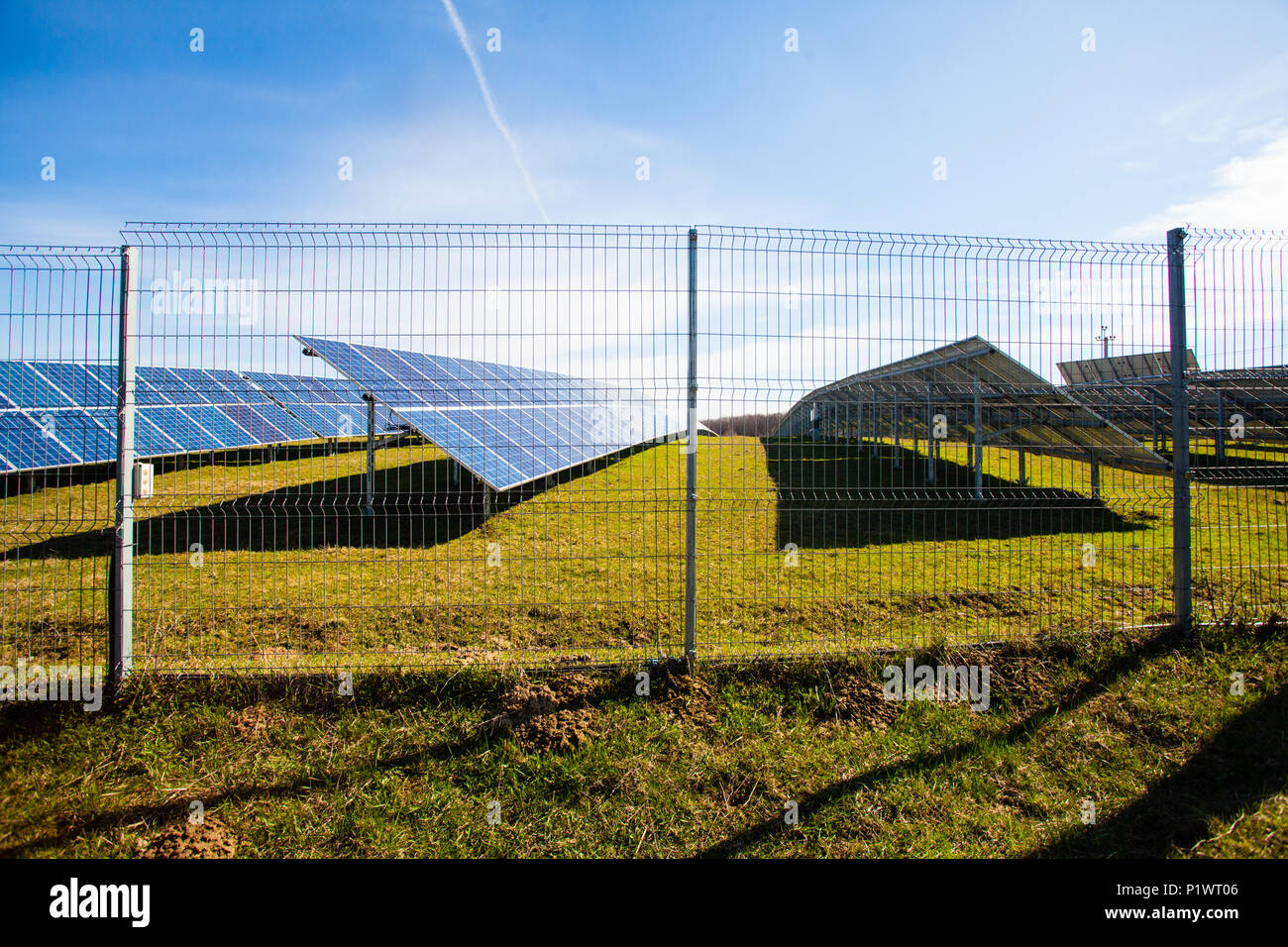 Station with solar panels Stock Photo - Alamy