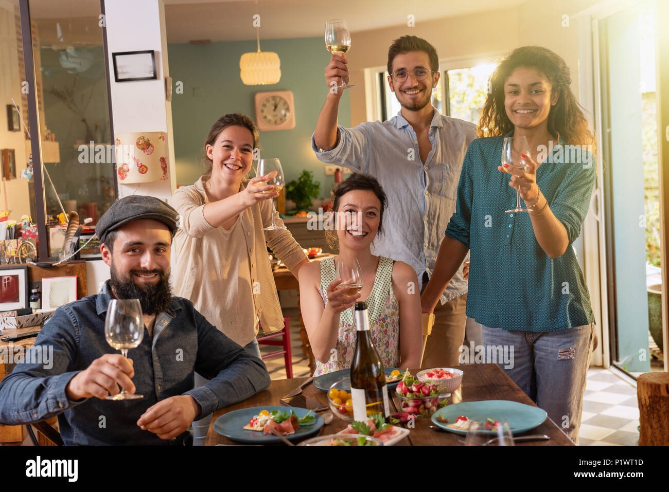 Mixed group of friends hi-res stock photography and images - Alamy