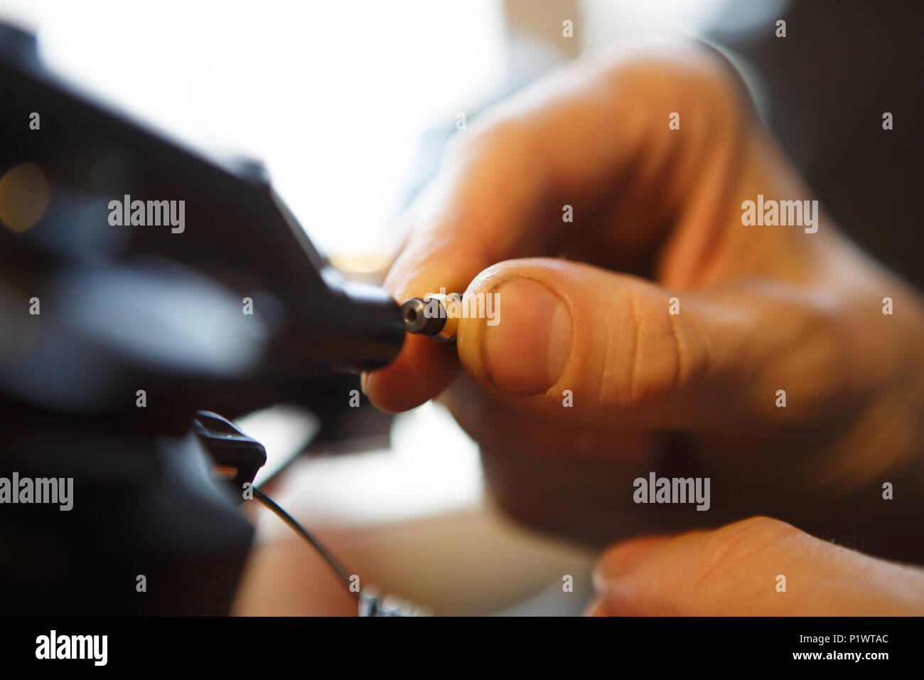 Photo of master hand in studio Stock Photo - Alamy