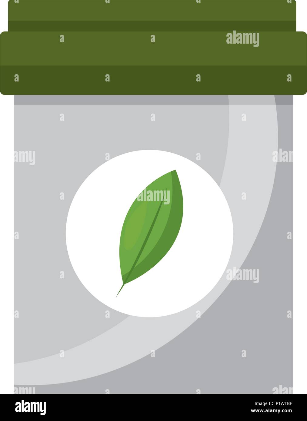 plastic container tea bag herbal product vector illustration Stock ...