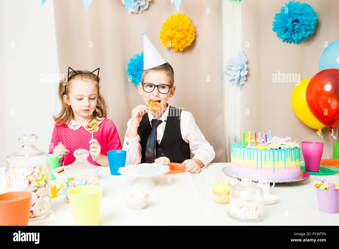 sweet children are fond of sweets Stock Photo - Alamy