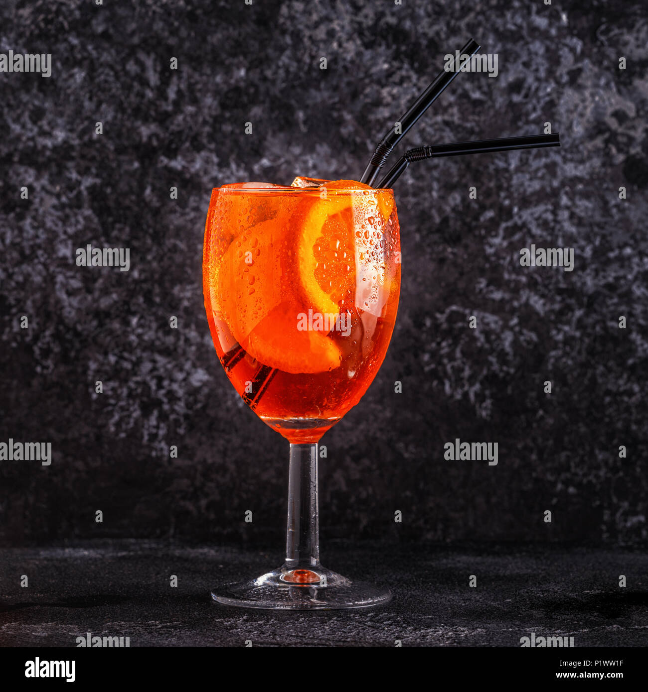 Classic Italian Aperol Spritz cocktail, selective focus Stock Photo - Alamy