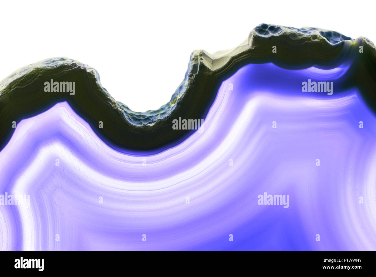 Abstract background - purple slice mineral isolated on white background ...