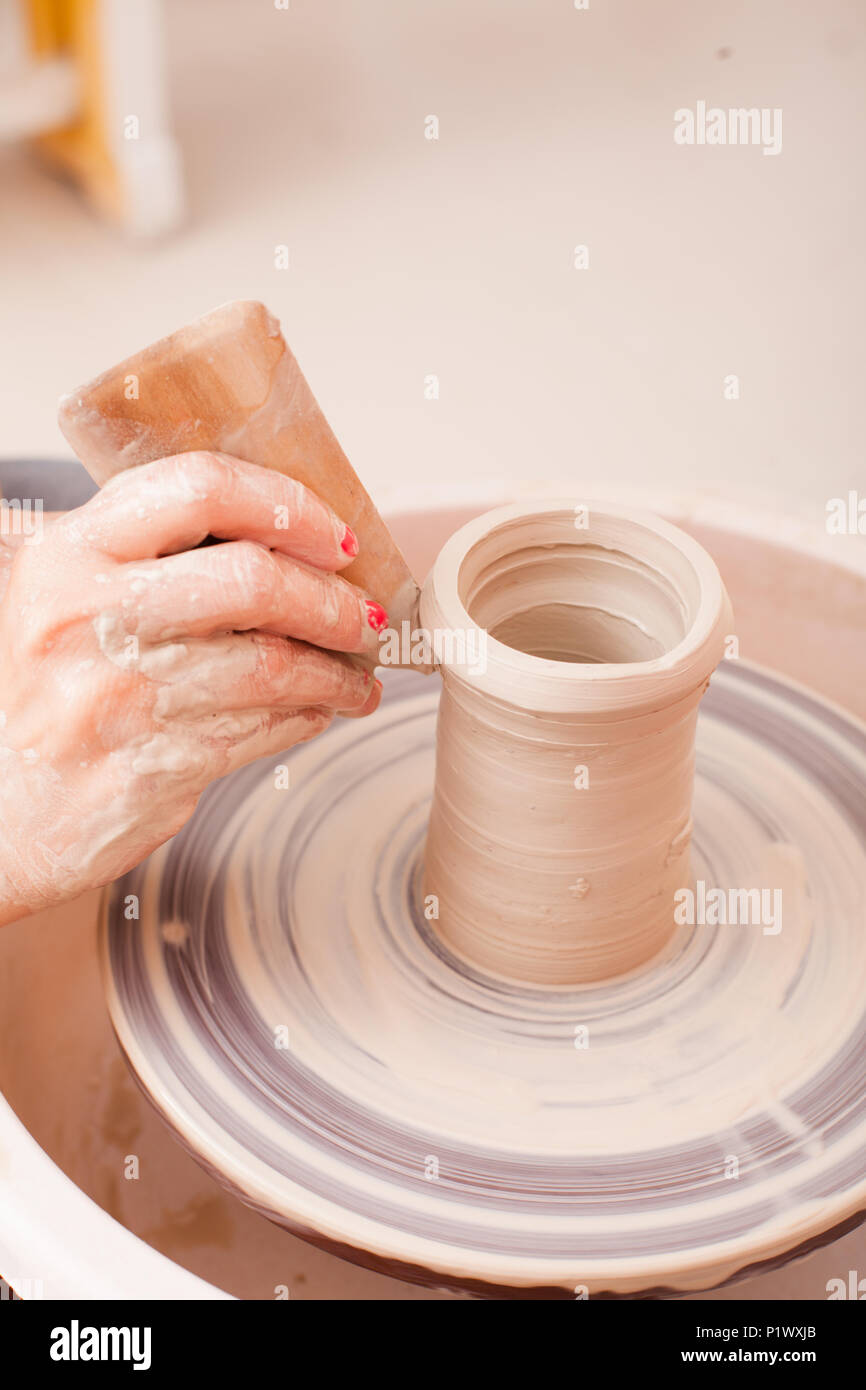 Child's ceramic handicrafts Stock Photo - Alamy