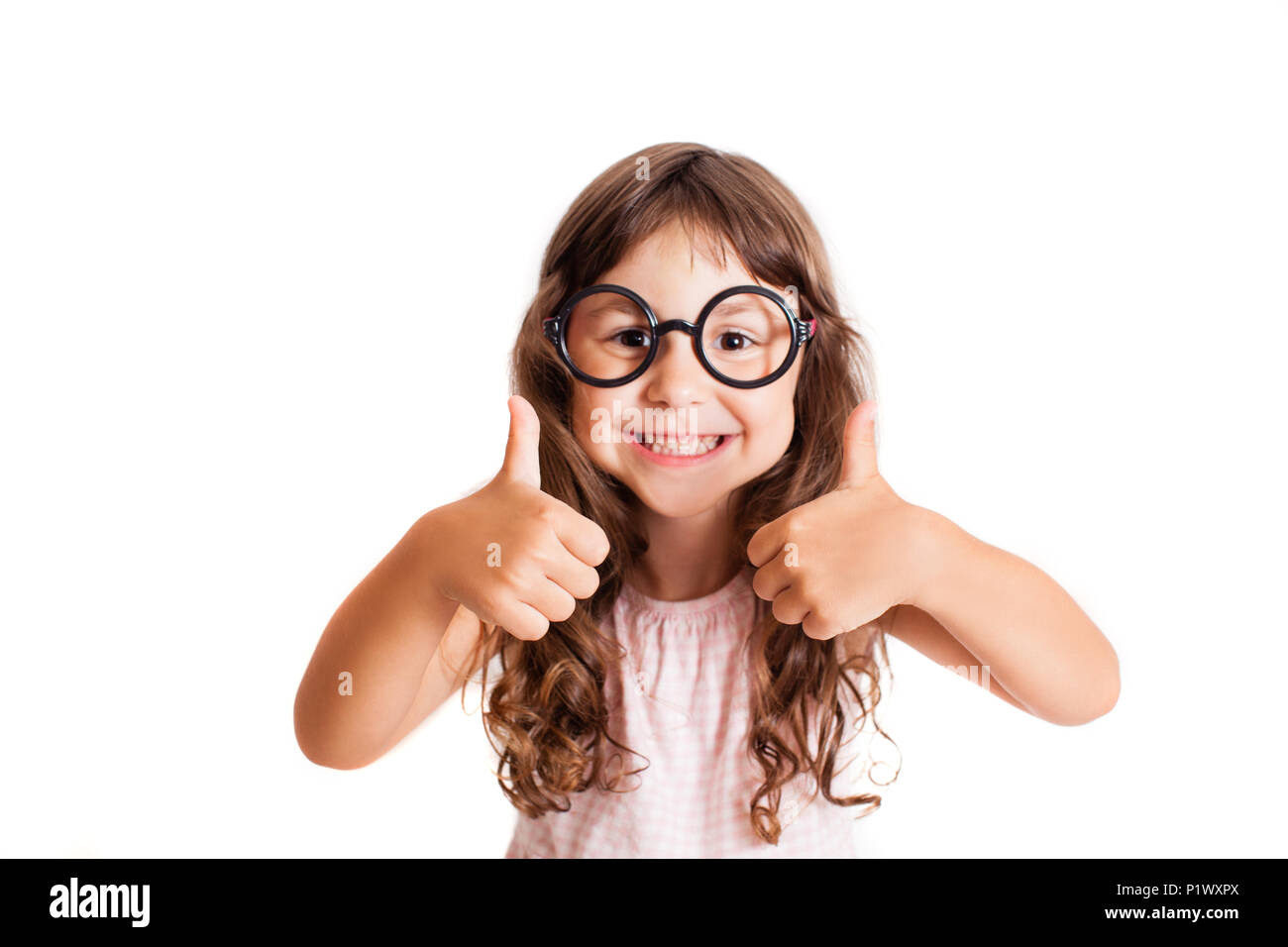 Cute preschool age girl isolated Stock Photo - Alamy