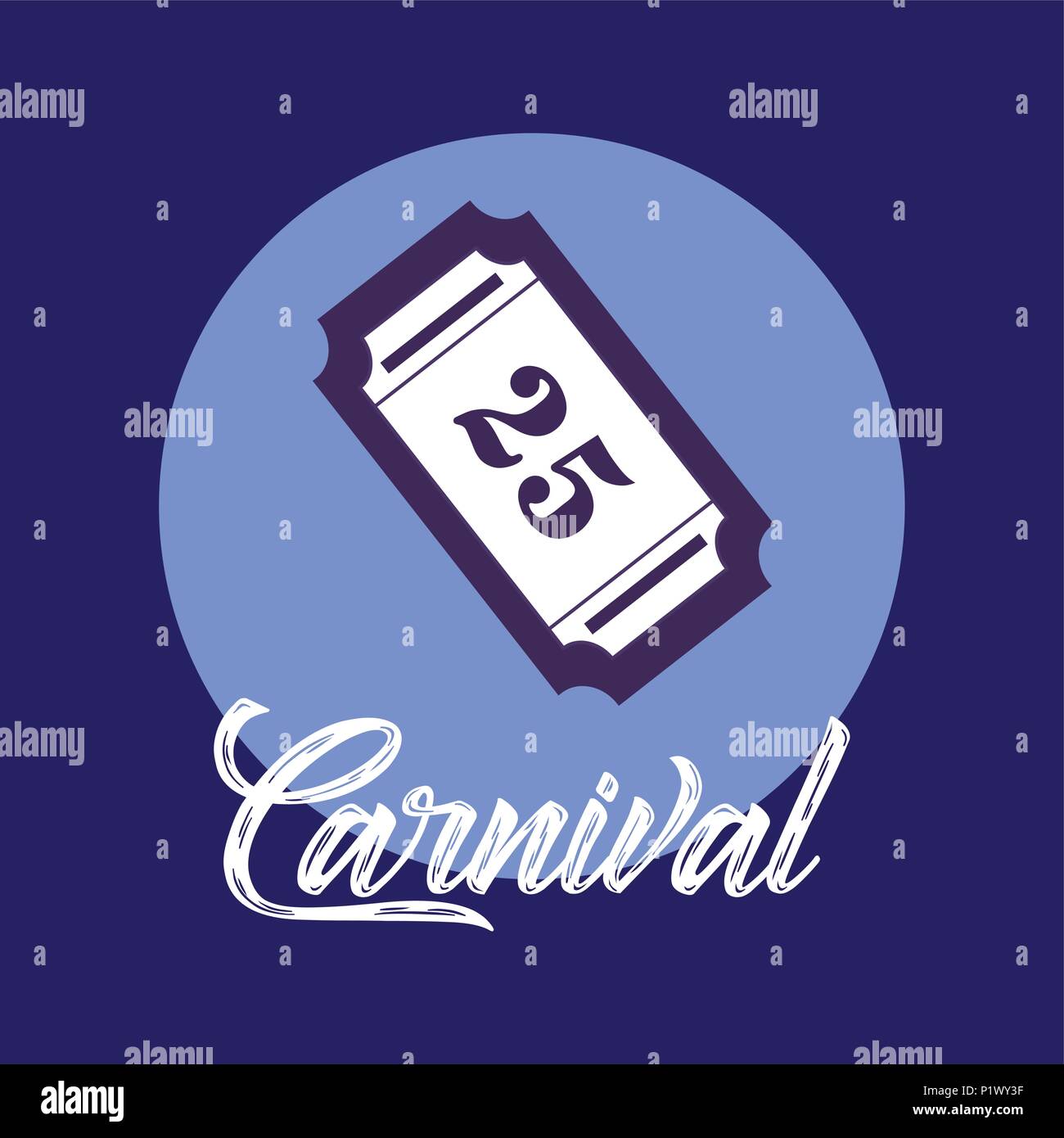 Carnival design with ticket icon over blue background, colorful design ...
