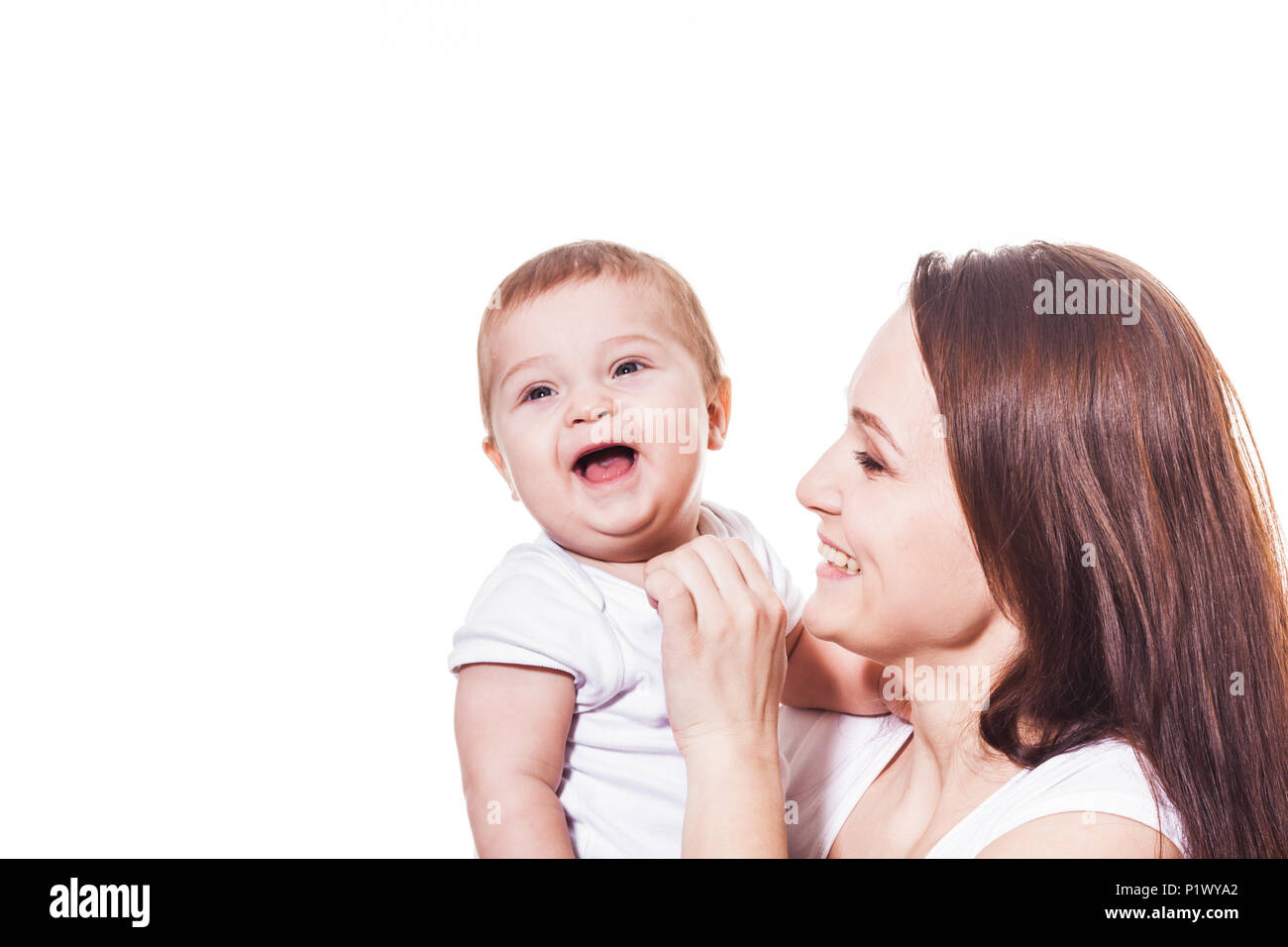 Mother and Baby smiling Stock Photo - Alamy