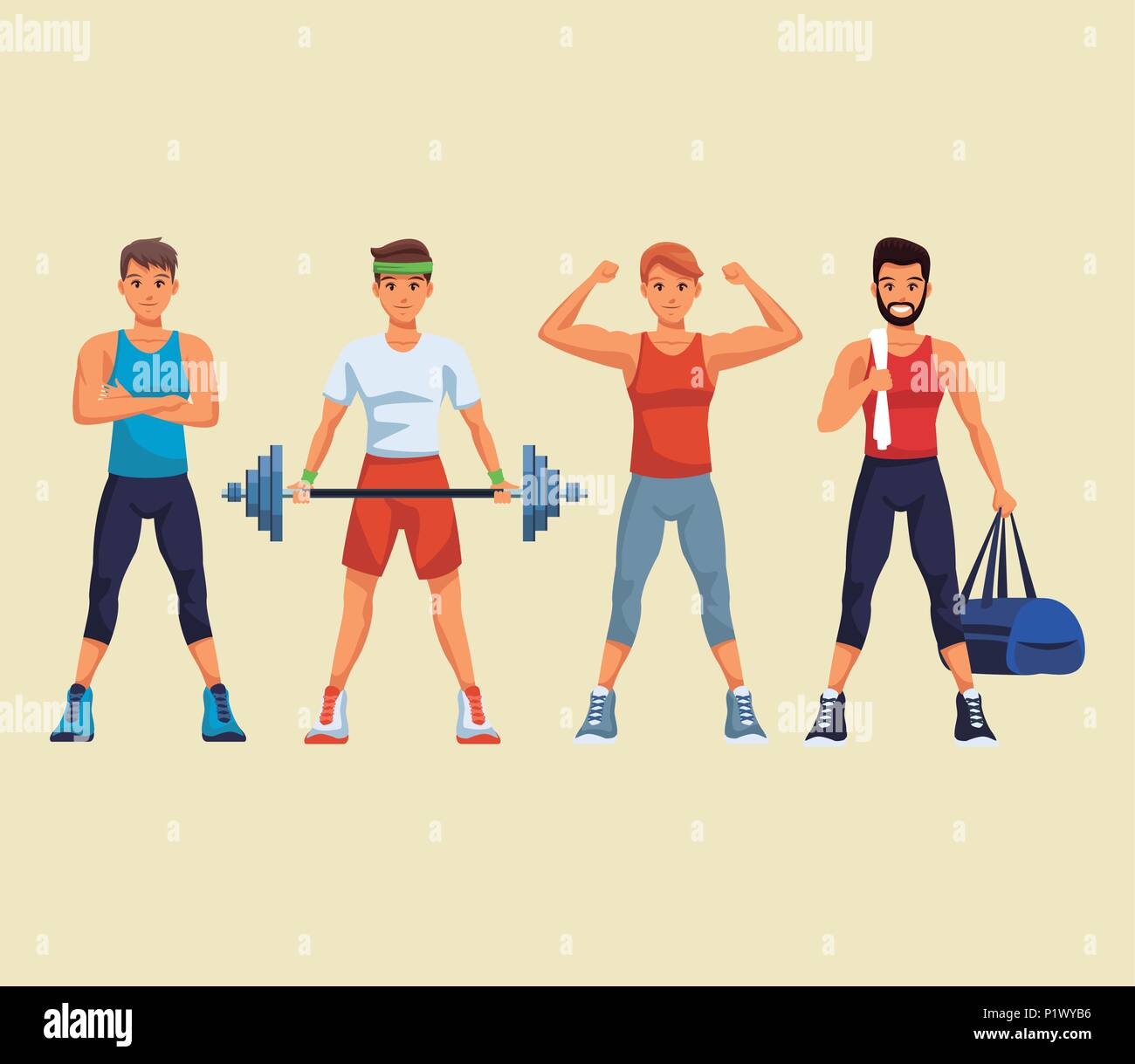 Mens workout Stock Vector Images - Alamy