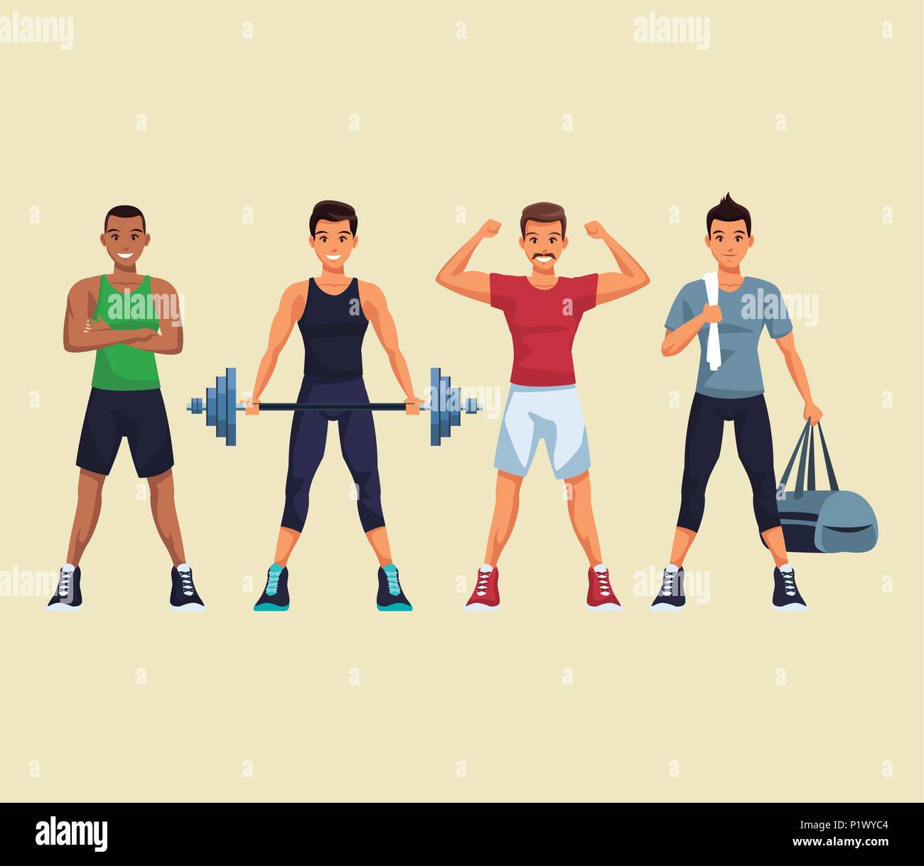 Mens workout Stock Vector Images - Alamy