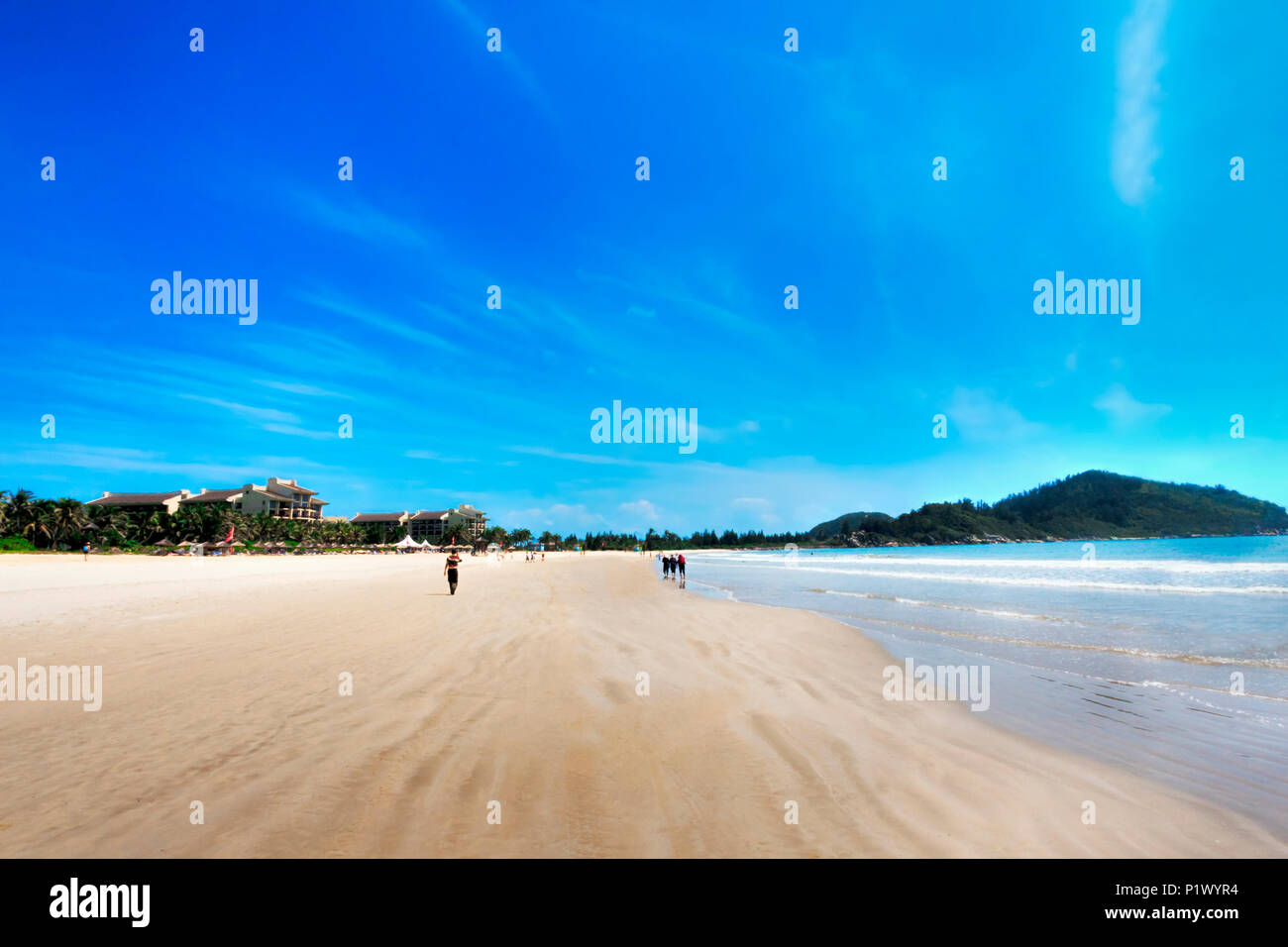Beautiful sunny day on the tropical beach of Hainan island - China ...