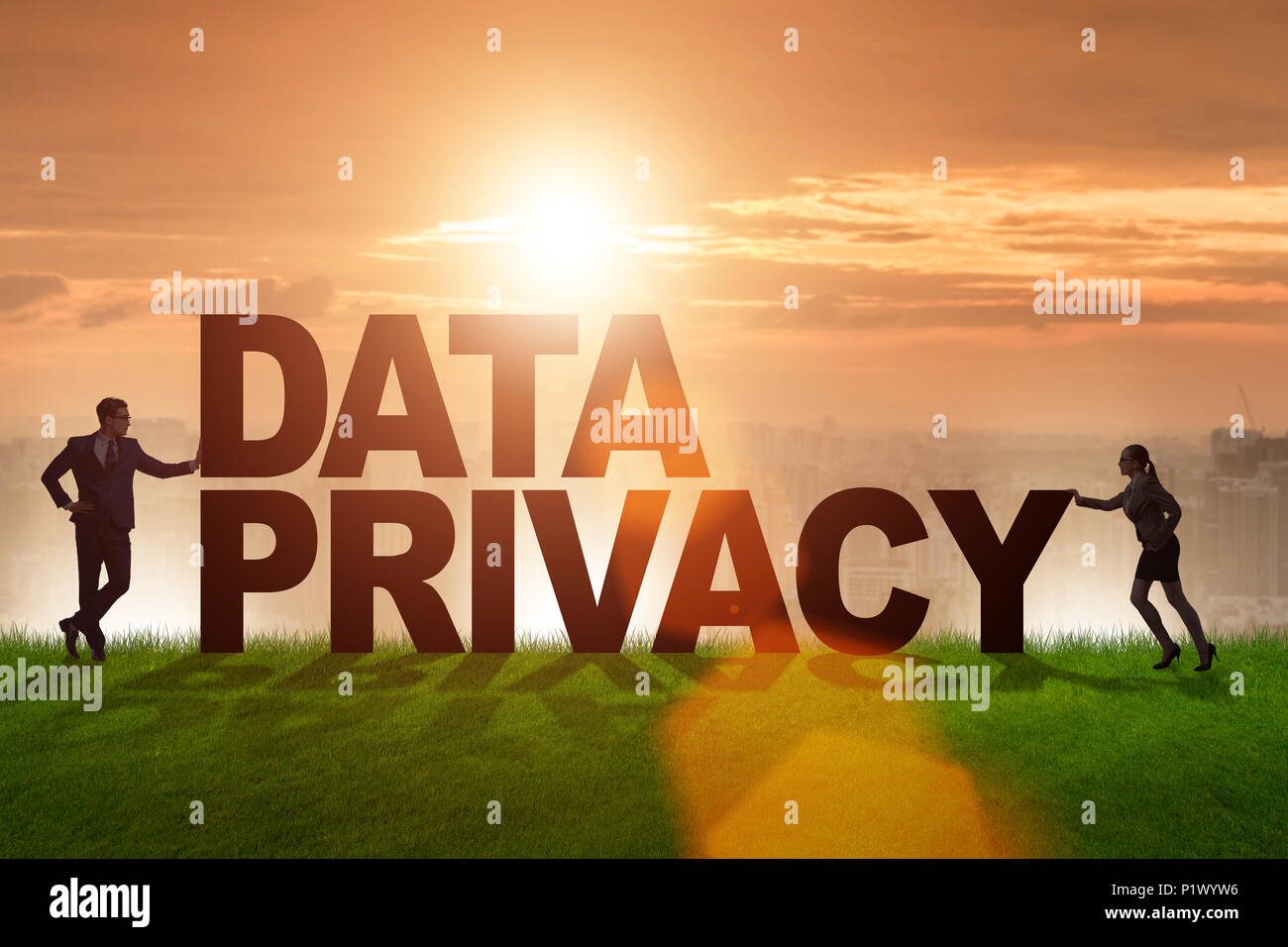 Data privacy concept in modern IT technology Stock Photo - Alamy