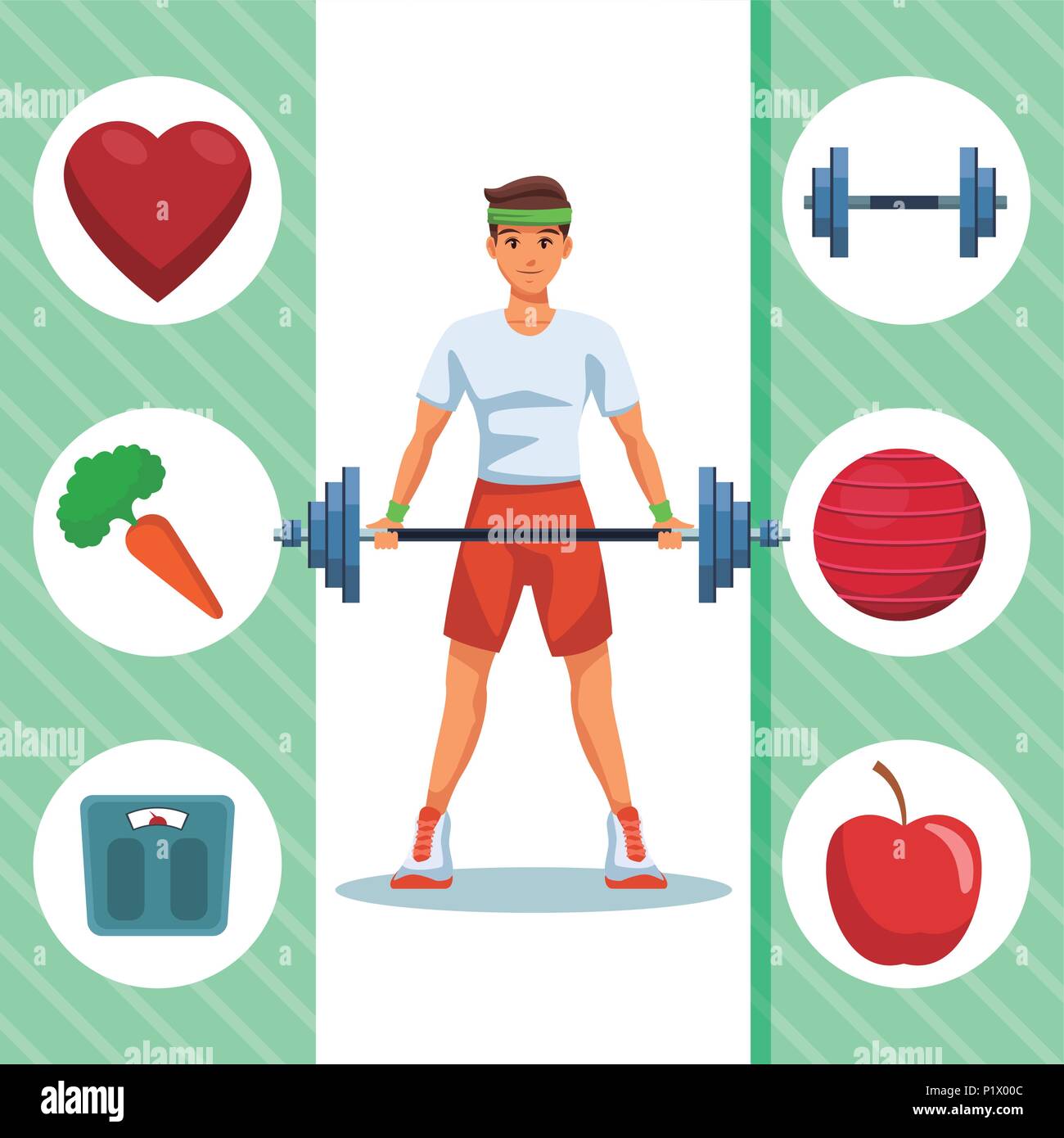 Fitness man cartoon Stock Vector Image & Art - Alamy