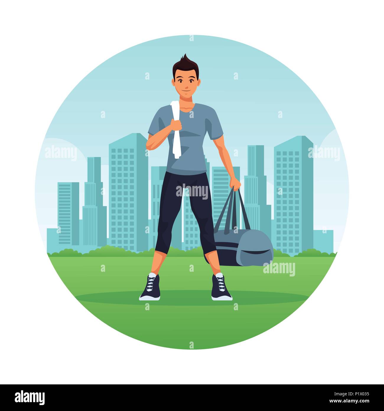 Fitness man cartoon Stock Vector Image & Art - Alamy
