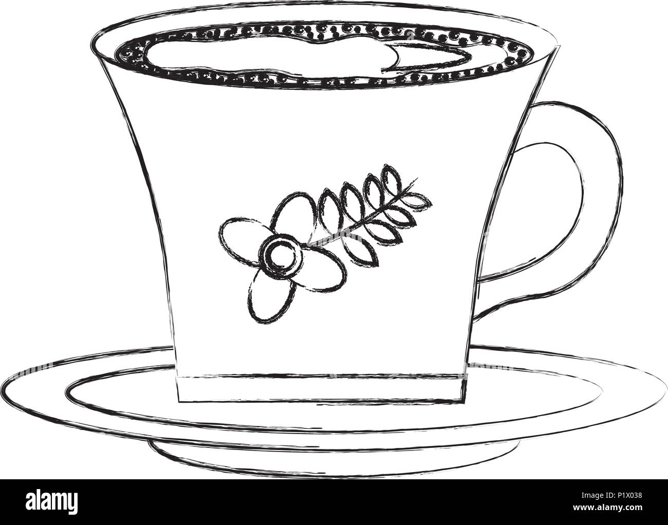 Flowers on bowl Stock Vector Images - Alamy