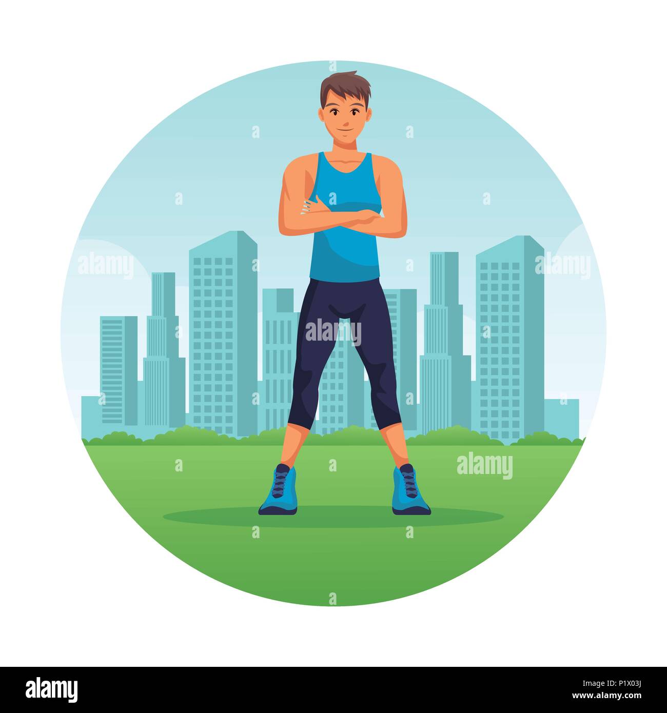 Fitness man cartoon Stock Vector Image & Art - Alamy
