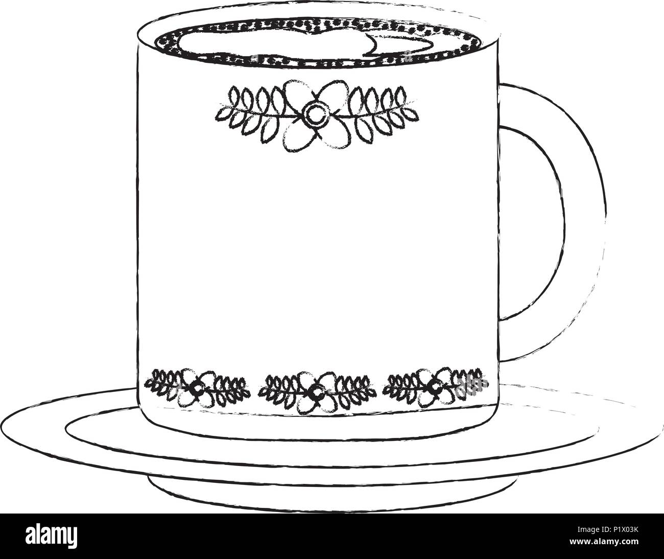 Flowers on bowl Stock Vector Images - Alamy