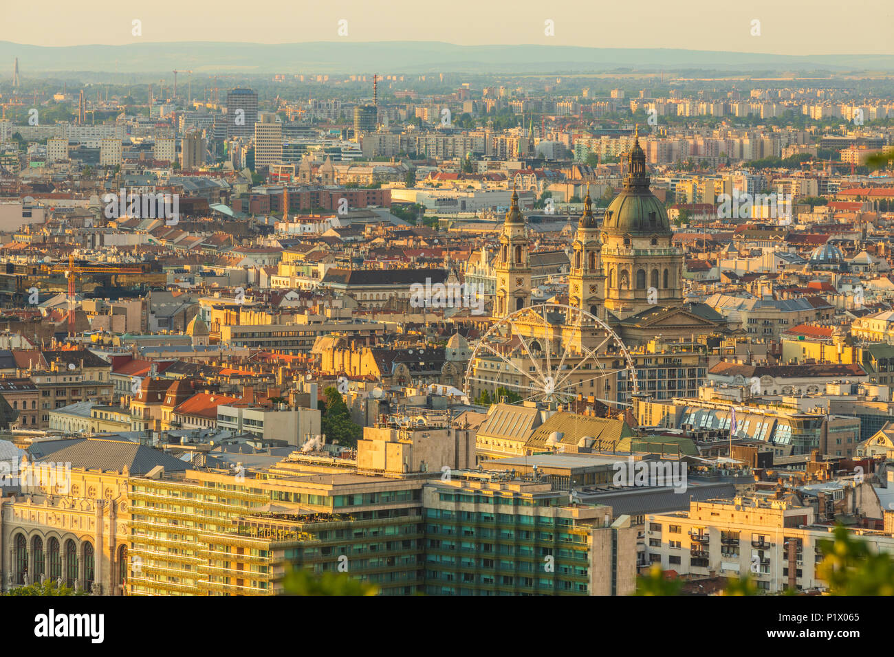 View to Budapest from the Citadella. The Citadella is the fortification ...