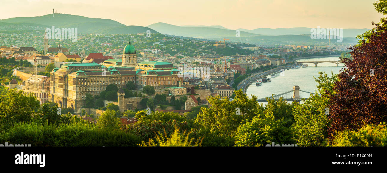 View to Budapest from the Citadella. The Citadella is the fortification ...