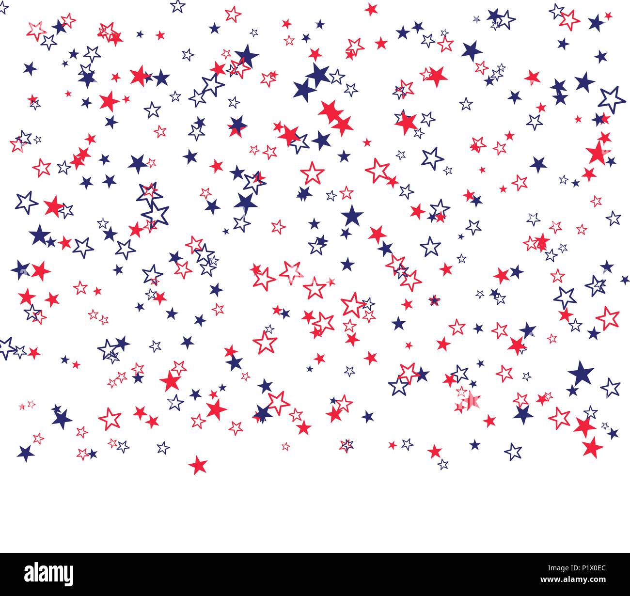 Red and blue stars in national USA flag colors. Usable as a background ...