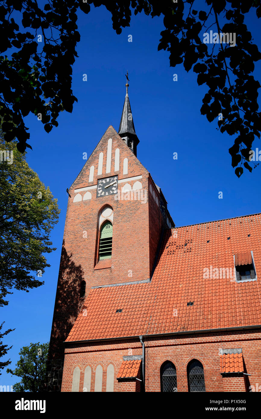Church in Bispingen, Lüneburger Heath, Lueneburger Heath, Lower Saxony ...