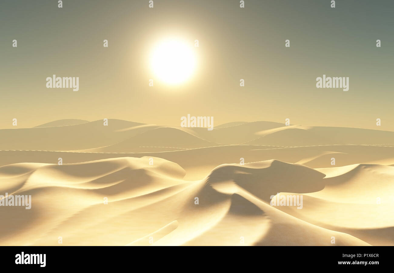3D render of a hot desert landscape Stock Photo - Alamy