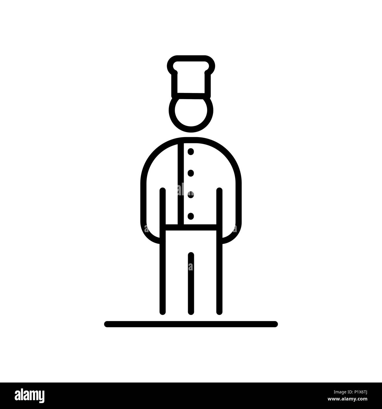 Chef icon avatar simple flat style illustration Stock Vector Image ...